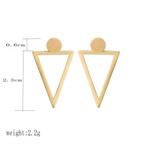 Jewelry | 14k Gold Plate Triangle Geometric | Poshmark